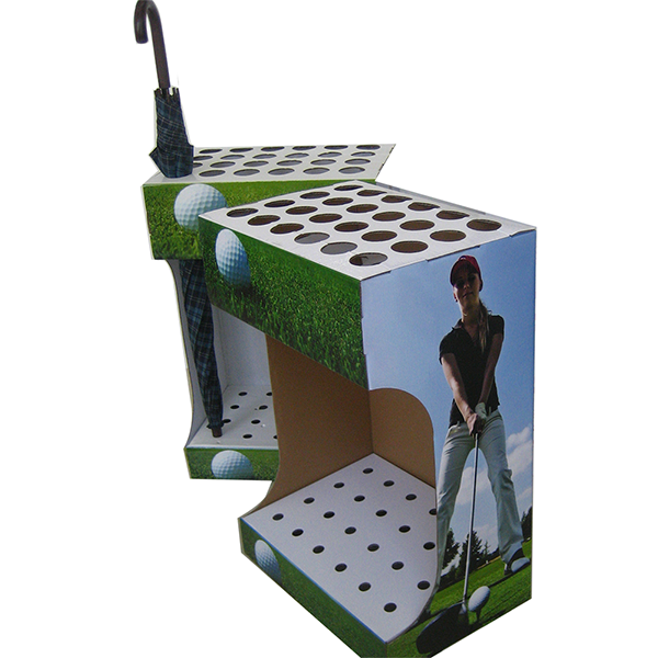 Custom Cardboard Umbrella Display Stand With Place 24