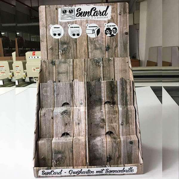 Multi-layer Cardboard Greeting Card Display Stand Custom