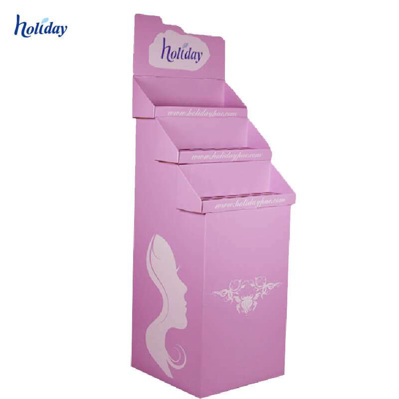 Hot Sale Cardboard Hair Salon Color Shelf ,Hair Brush Bow Display Stand ...