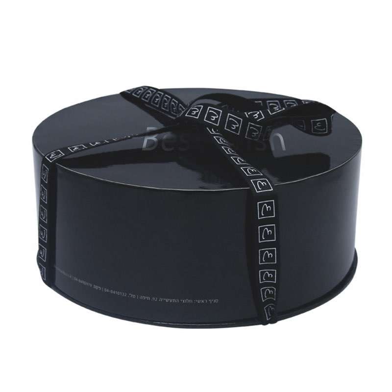 Customized Sale 12 Inch Black Wedding Birthday Cake Packaging Round ...