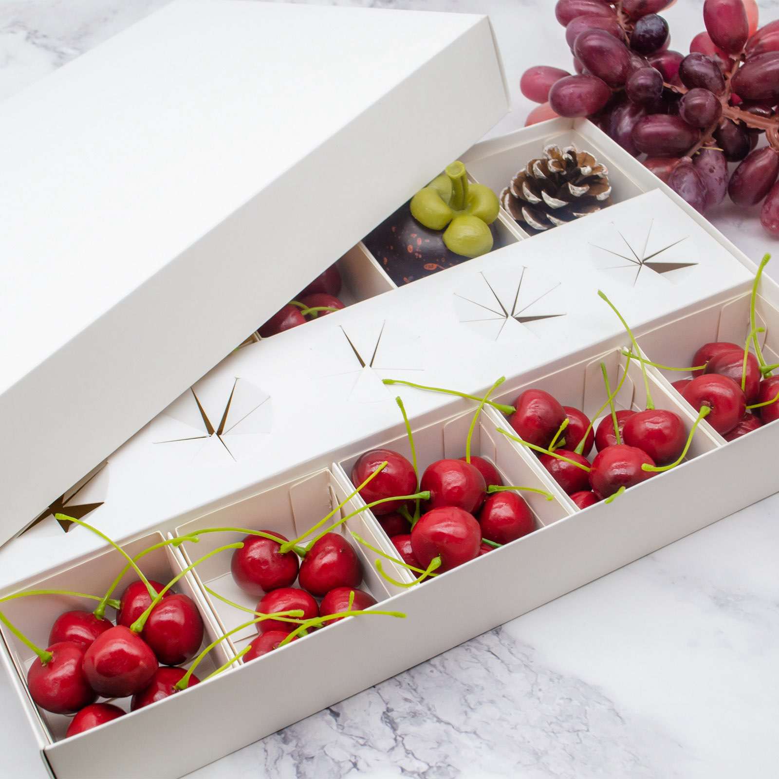 Wholesale Fancy Logo Print White Rectangle Bakery Box with Window Paper ...
