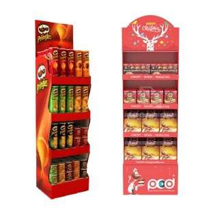 Plush Custom Cardboard Floor Displays For Food